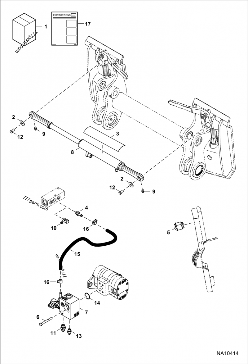 Power BOB-TACH (Kit) (Bottom & Side Mounted CYL Ports) (54 mm (2.125 ...