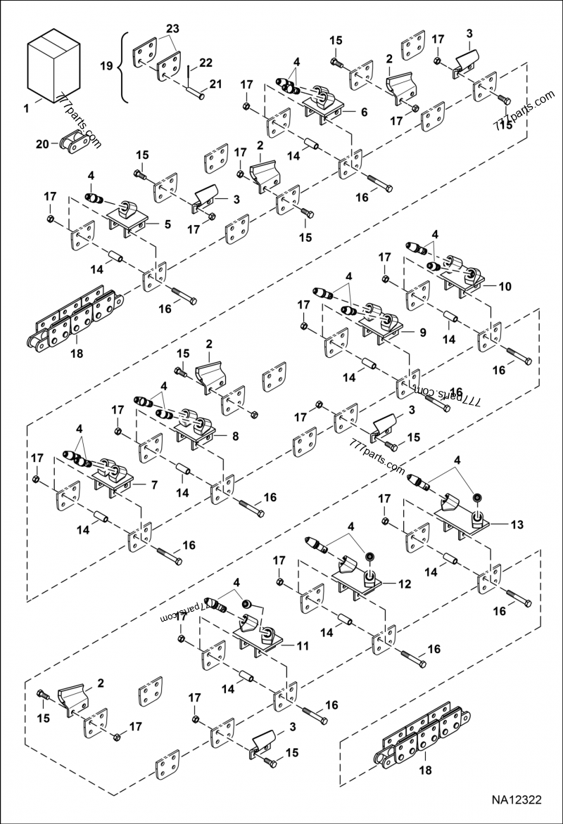 Trencher (Cup/Carbide Tooth Kit) (5' Depth - 203 mm (8") wide) (Double ...