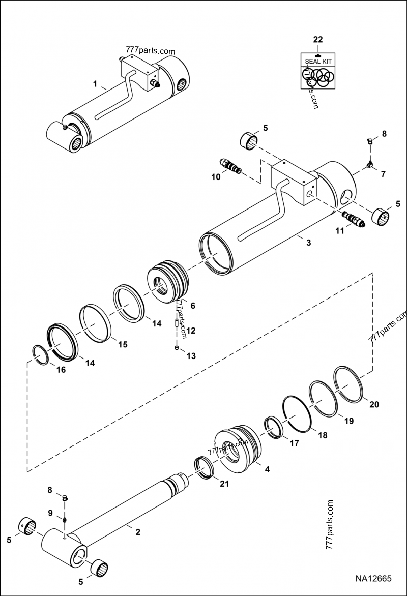 Stabilizer Cylinder (7274183) - Telescopic Handlers Bobcat T40180 ...