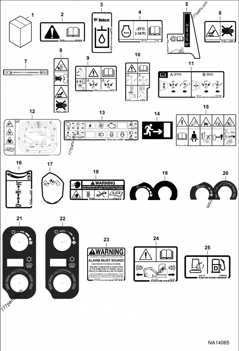 Cat 259d Skid Steer Warning Lights Symbols List And Meanings ...