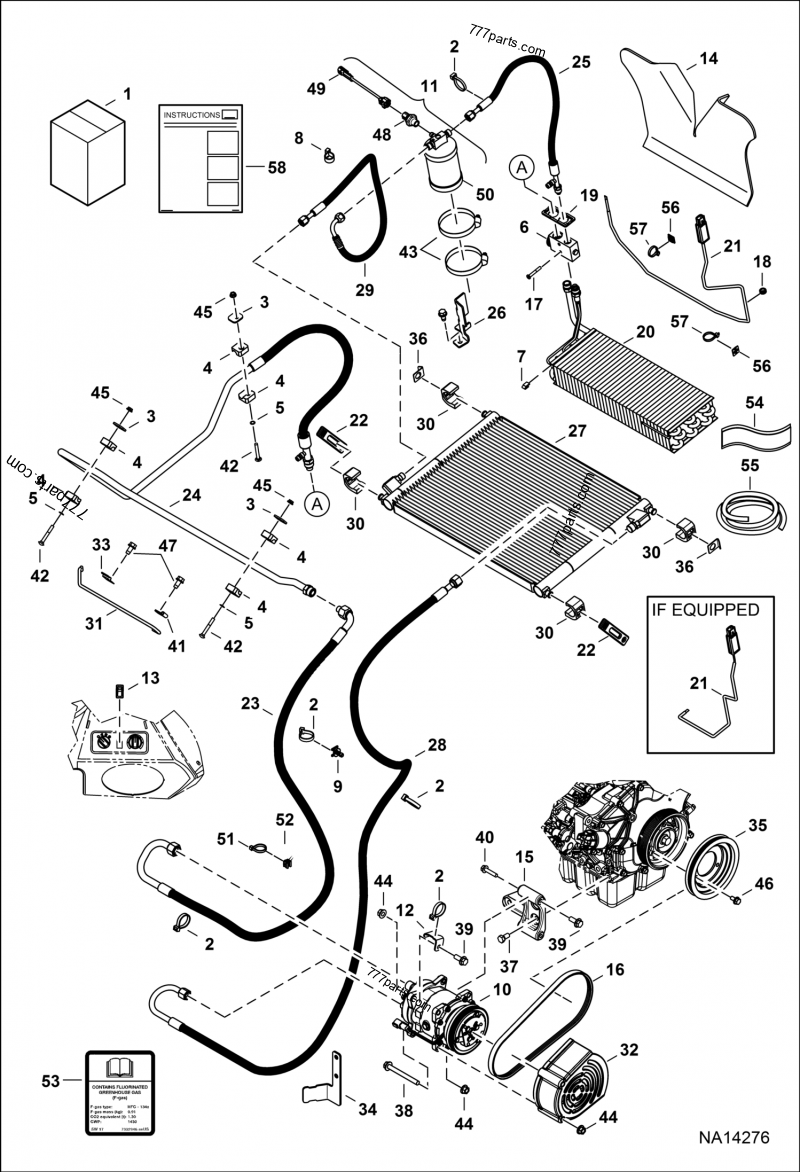 Heater & A/C (A/C Kit) - Loaders Bobcat T590 (ALJU11001 & Above ...