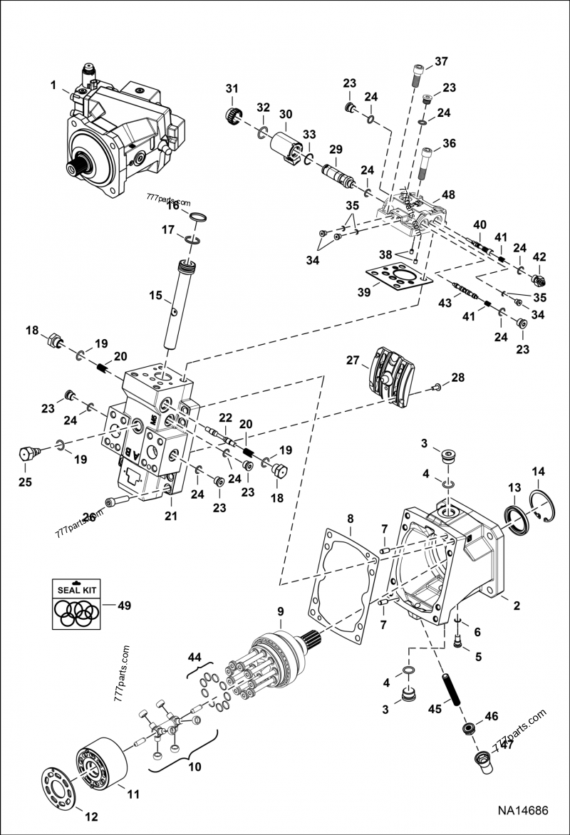 Hydrostatic Motor (Models 83072606 & 83072607) - Telescopic Handlers ...
