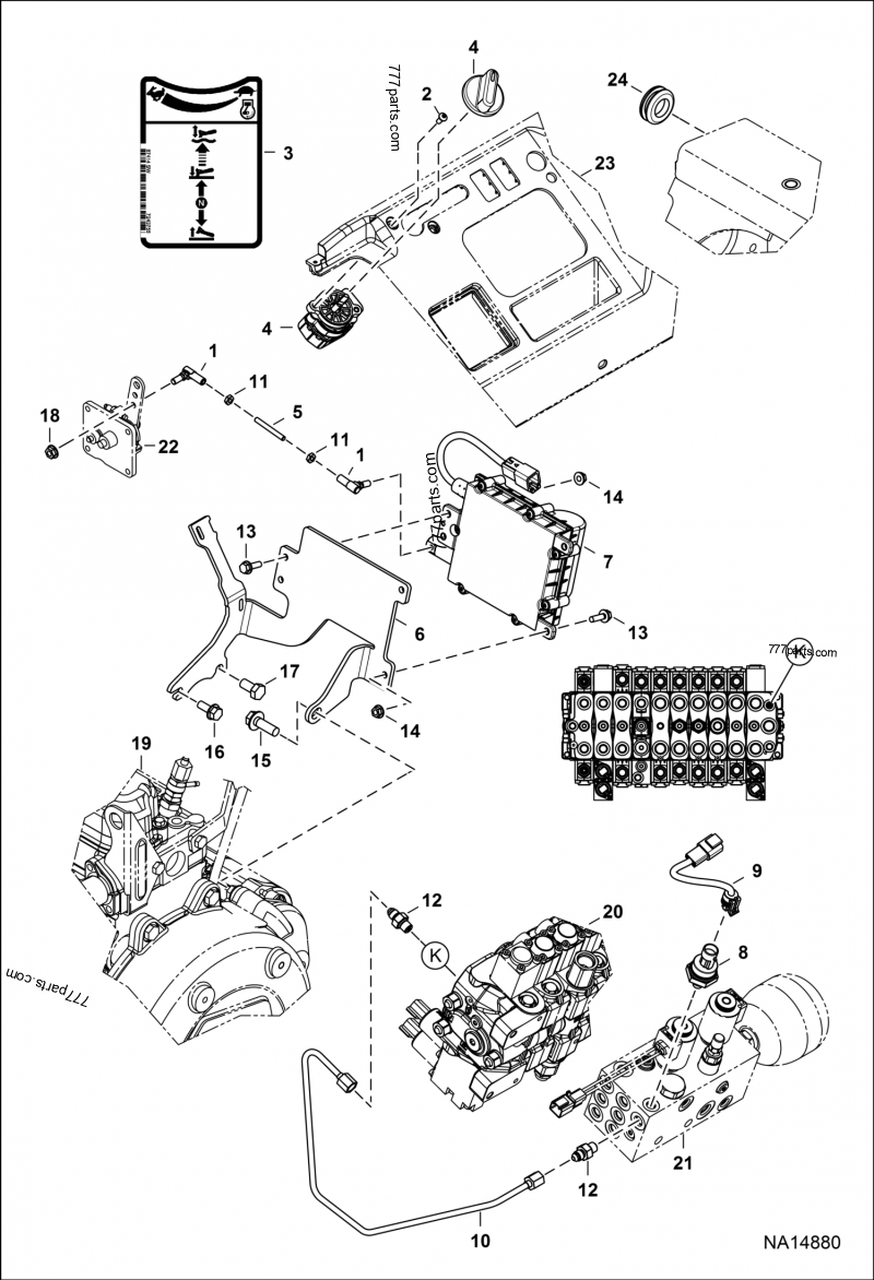 Throttle Control (Auto Idle) - Excavators Bobcat E26 (B4S911001 & Above ...