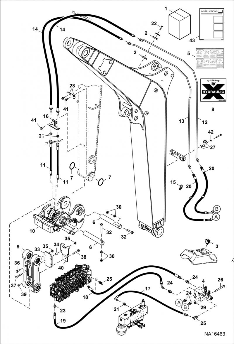 X-CHANGE (Hydraulic)(Kit) - Excavators Bobcat E42 (AG3411001 & Above ...