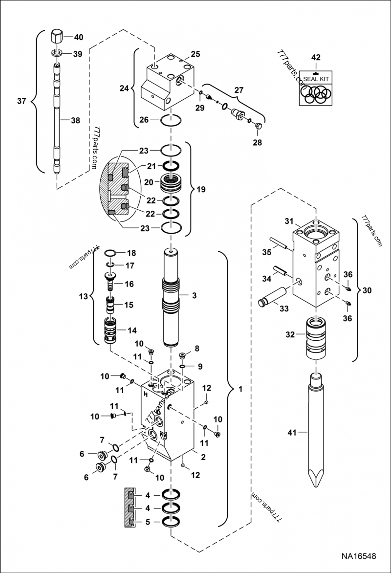 Breaker (Internal Parts) NB130 - Attachments Bobcat Breaker (Excavator ...