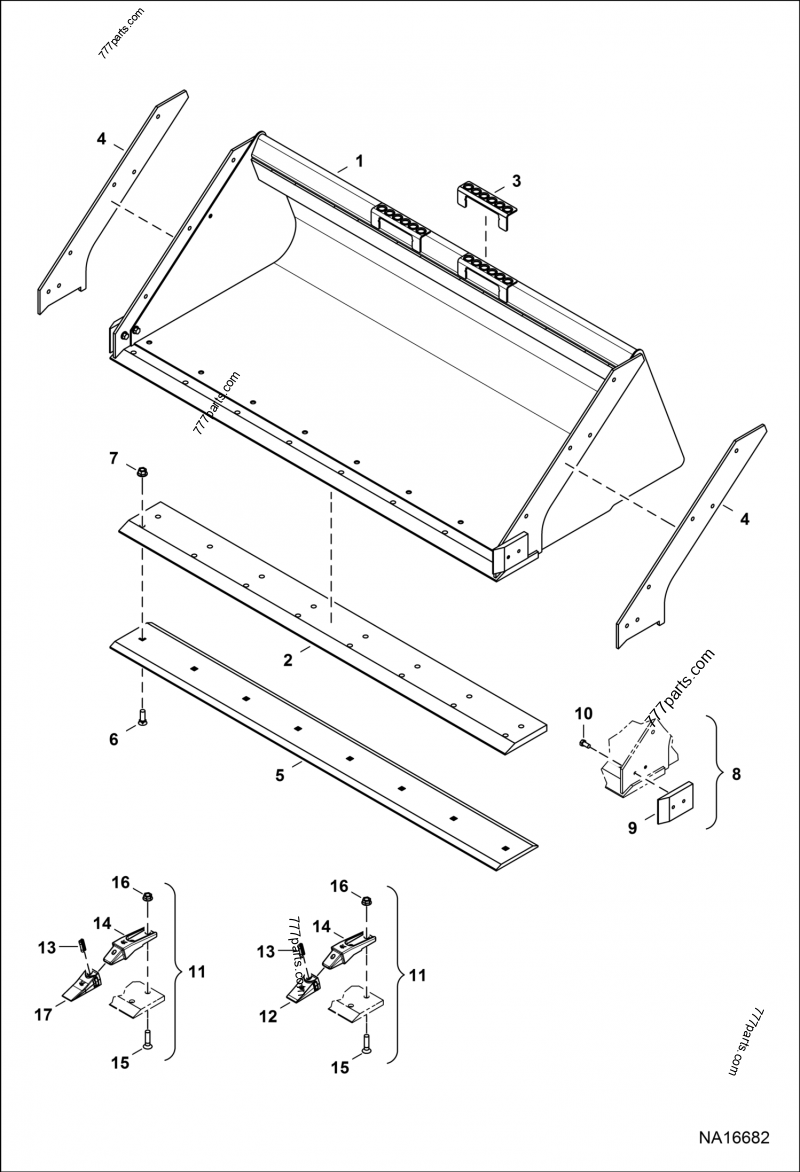 Buckets (Severe Duty) (74") (80") (86") (92") - Attachments Bobcat ...