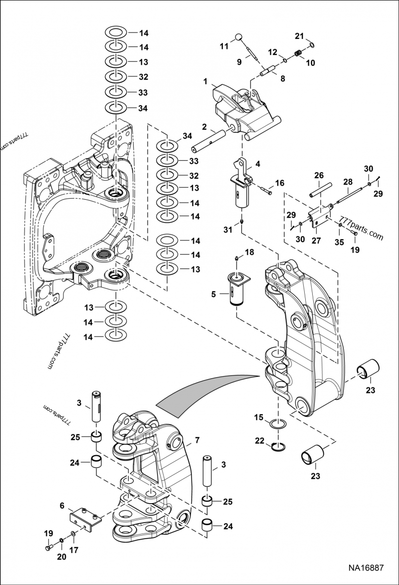 Backhoe (Swing Post) - Backhoe Loaders Bobcat B760 (B5PM11001 & Above ...