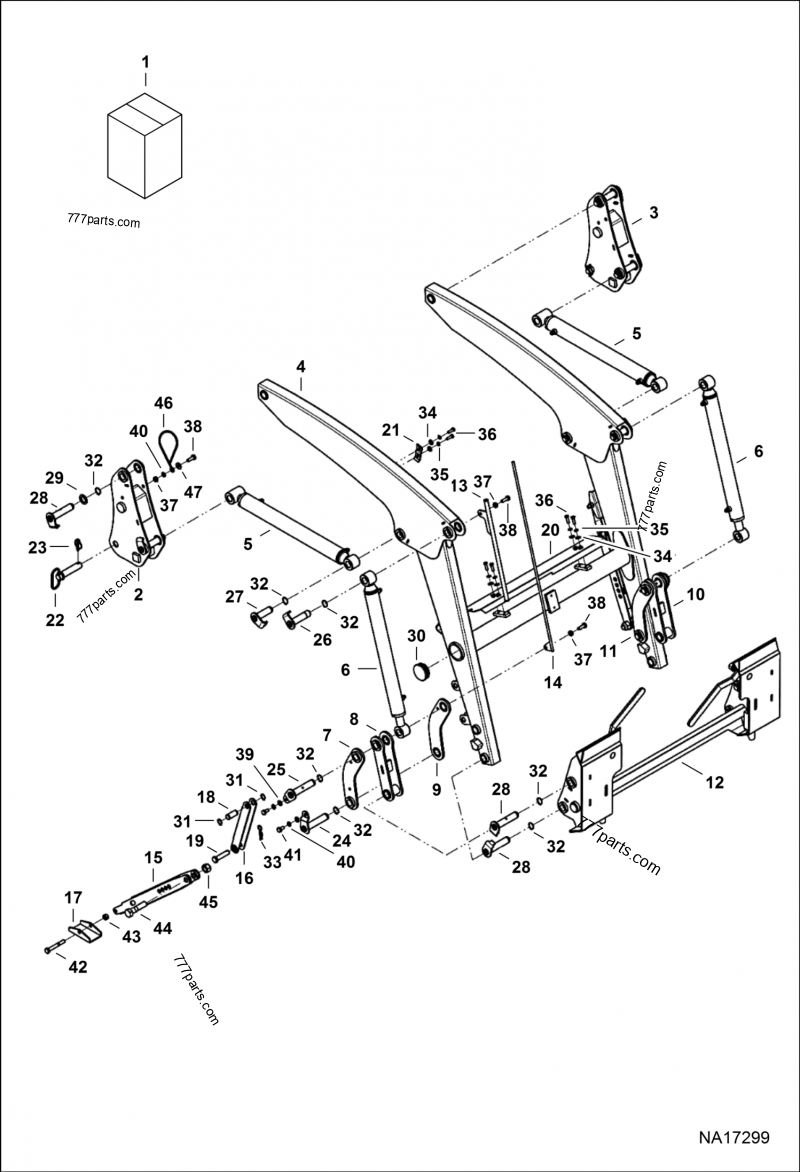 Tractor Loader FL8 (Main Frame) (S/N B4V100101 & Above) - Attachments ...