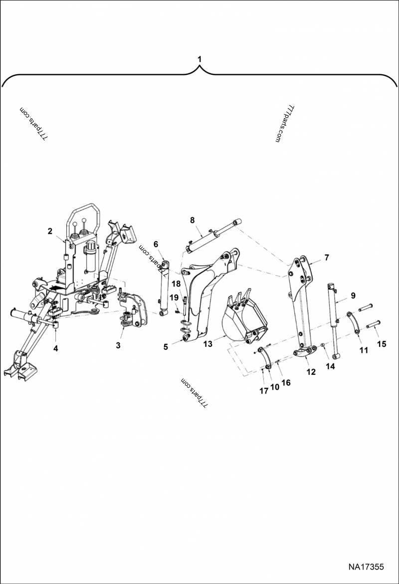 Tractor Backhoe BH66 (Backhoe Assembly) (S/N B4U100101 & Above ...