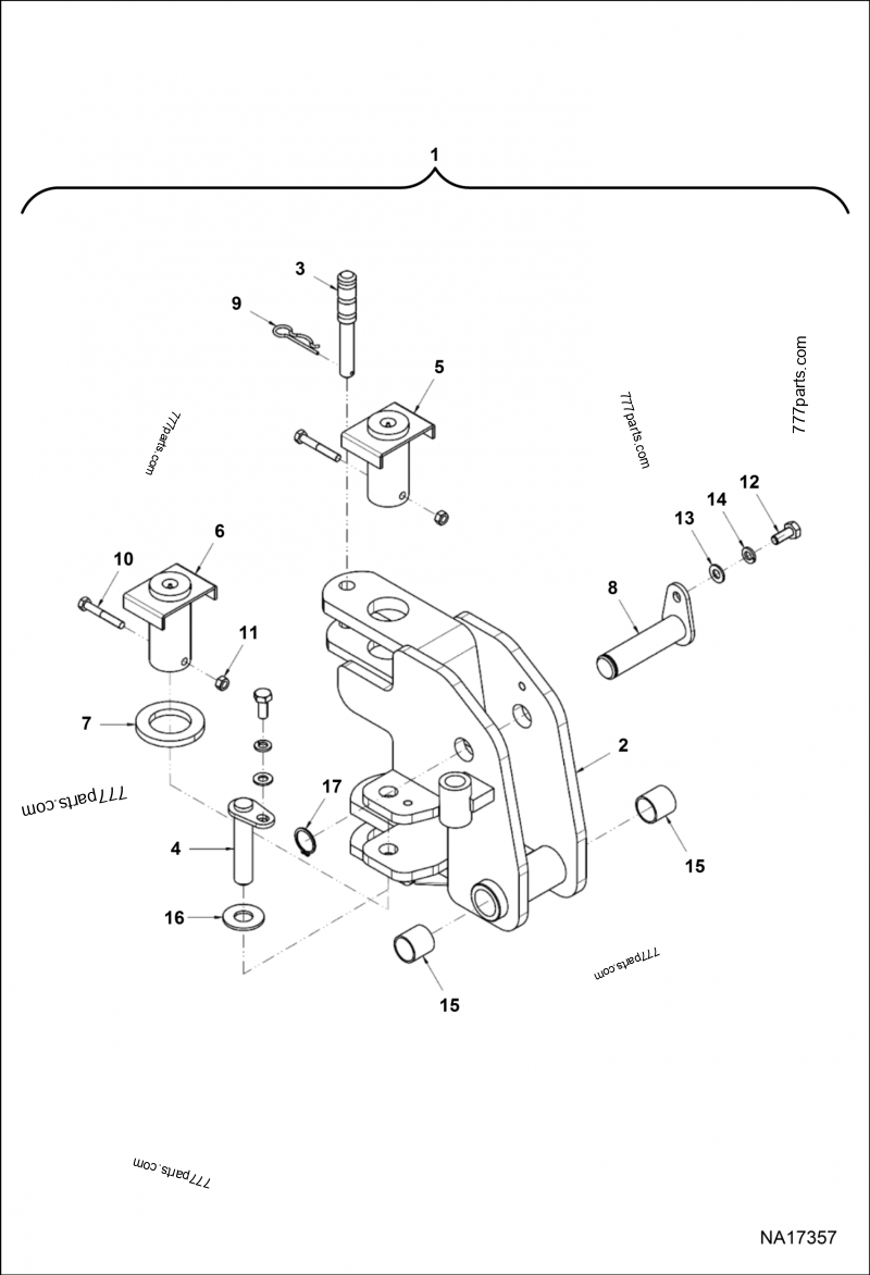 Tractor Backhoe BH66 (Swing Frame Assembly) (S/N B4U100101 & Above ...