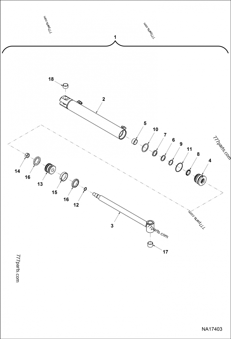 Tractor Backhoe BH76 (Boom Cylinder) (S/N B4V300101 & Above ...