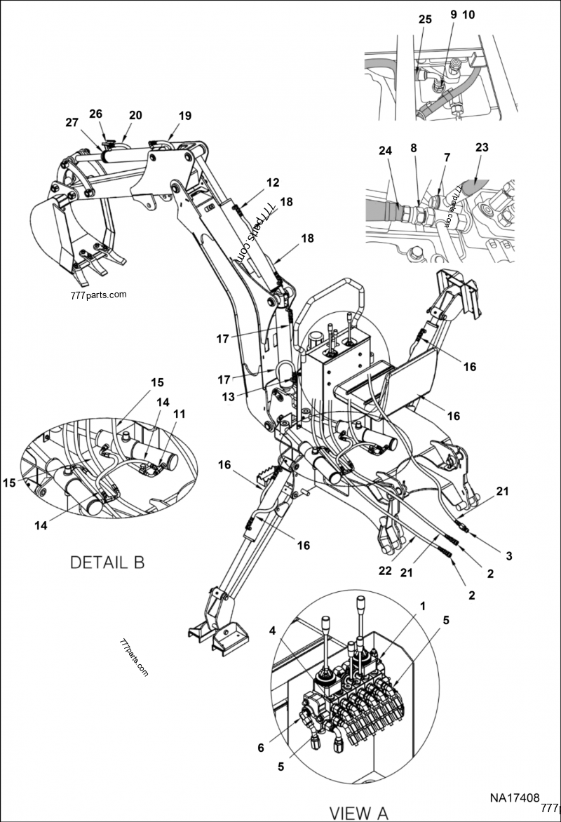 Tractor Backhoe BH76 (Hydraulic System) (S/N B4V300101 & Above ...