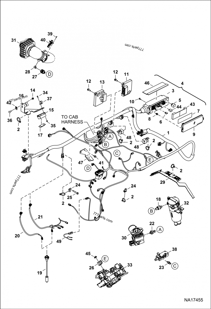 Engine Electrical Circuitry (Frame Harness & Filter Sensors) - Loaders ...