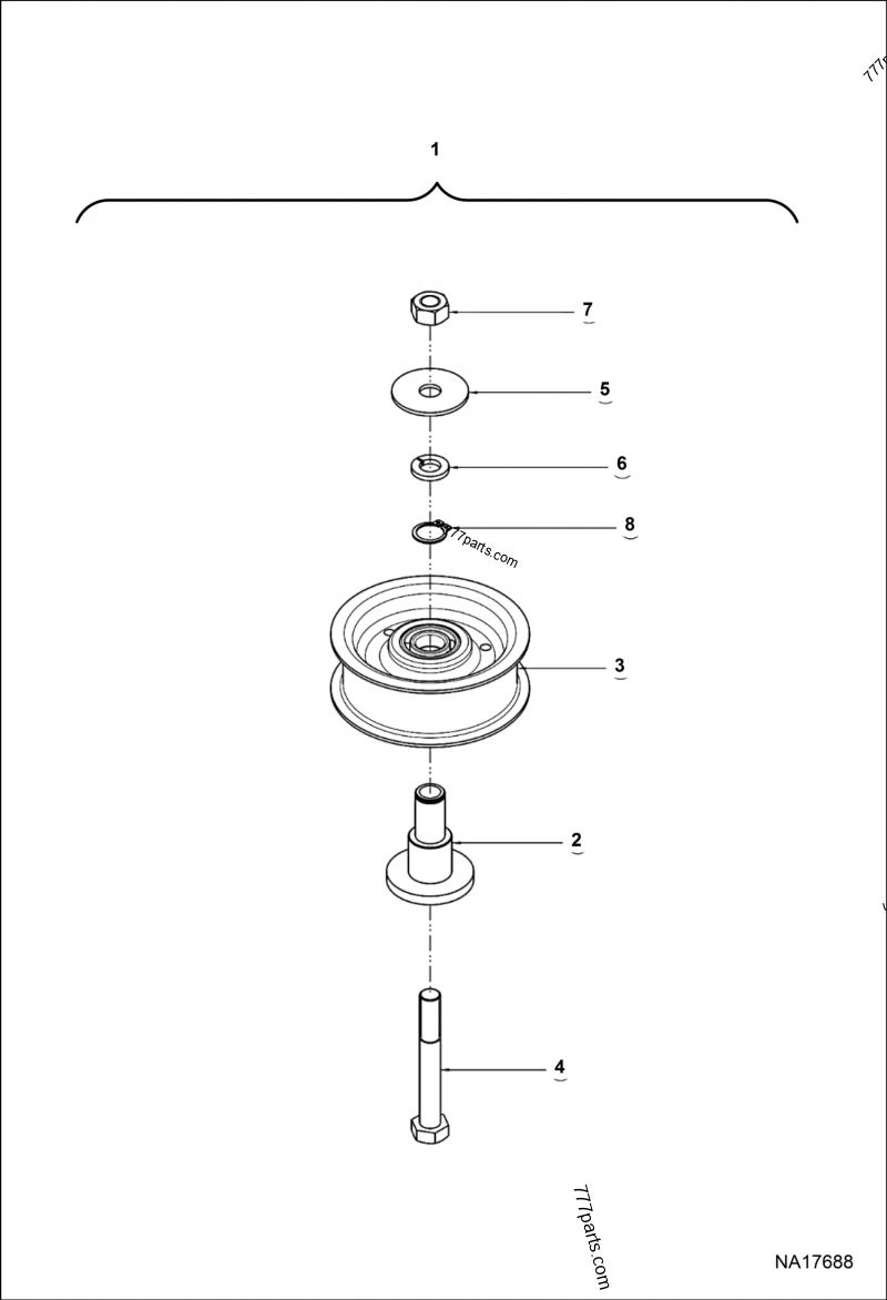 Mower (Roller Assembly) (M60-5) (S/N B4Y400101 & Above) - Attachments ...