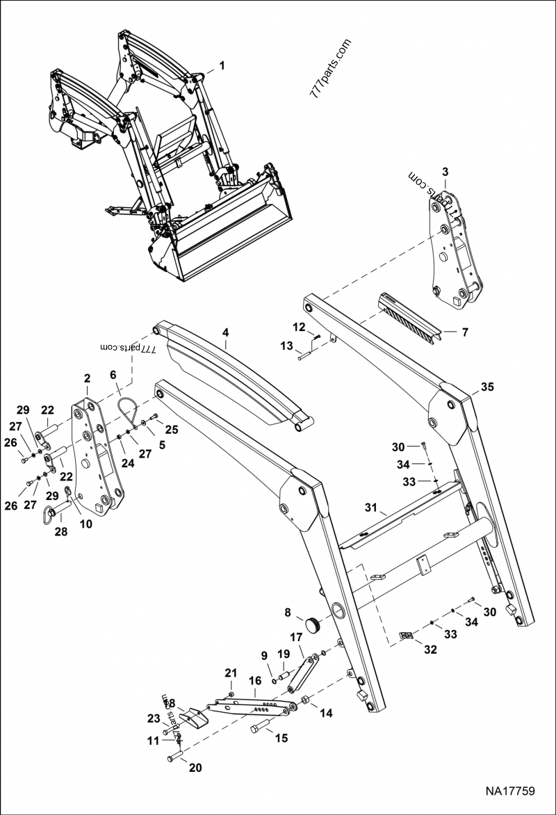 Tractor Loader FL8-OC (Main Frame) (S/N B52C00101 & Above ...