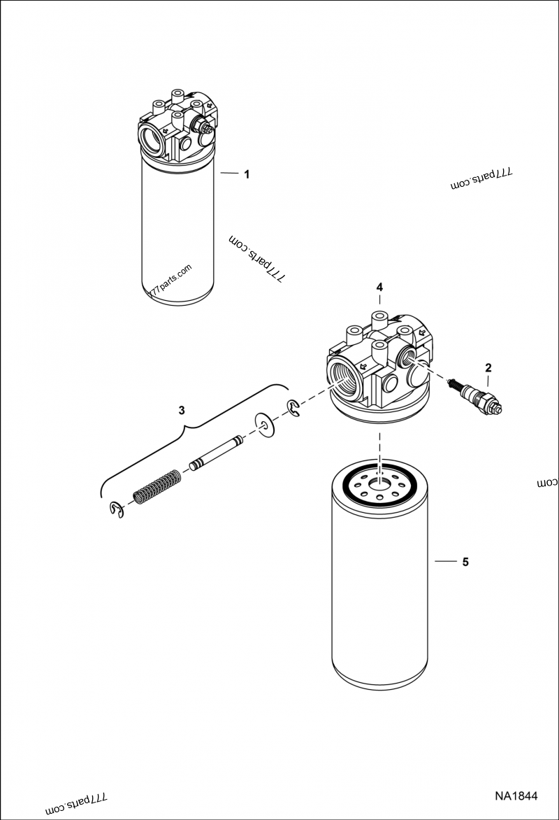 Hydrostatic Oil Filter - Loaders Bobcat S160 (523811001 & Above ...