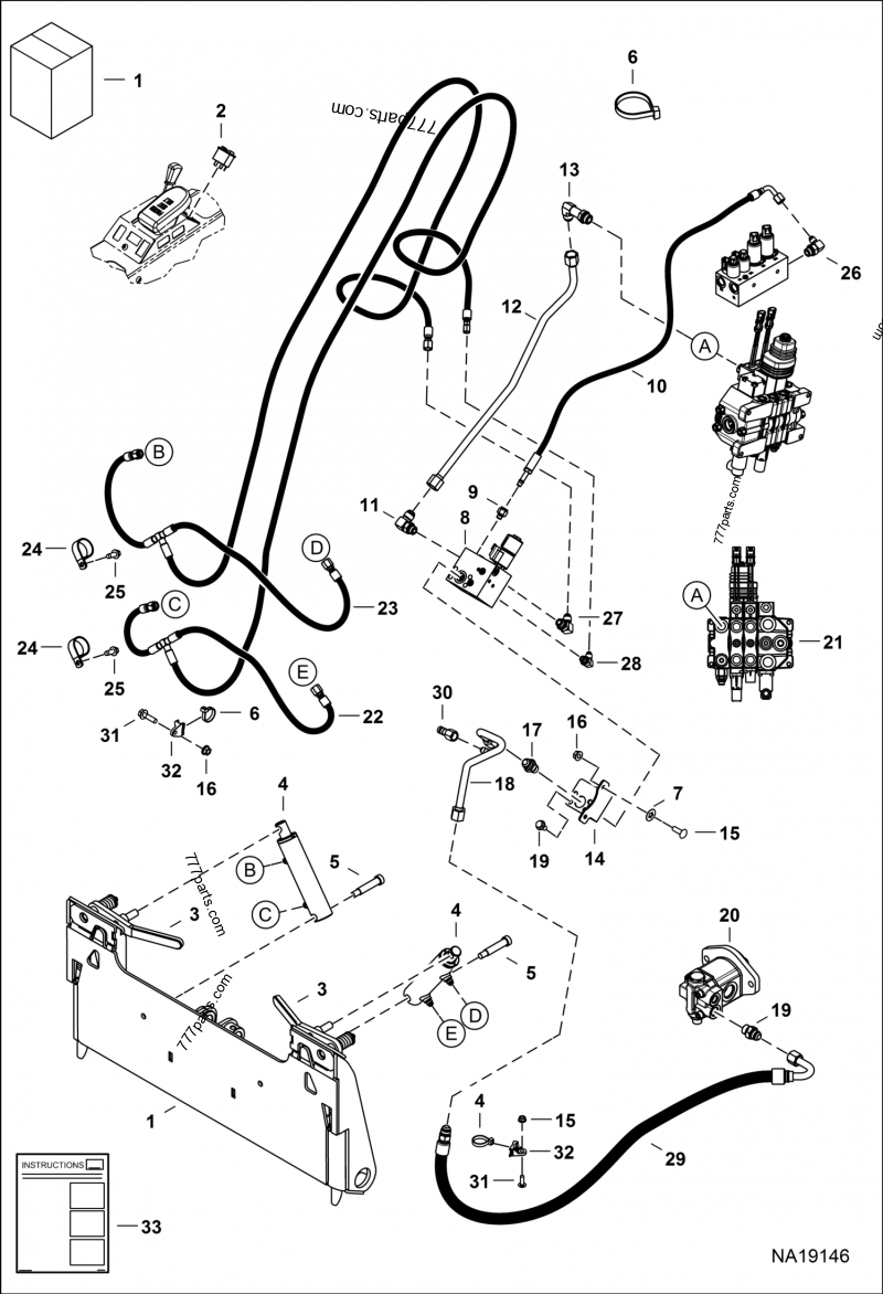 Power BOB-TACH Kit - Articulated Loaders Bobcat L23 (B4Y511001 & Above ...
