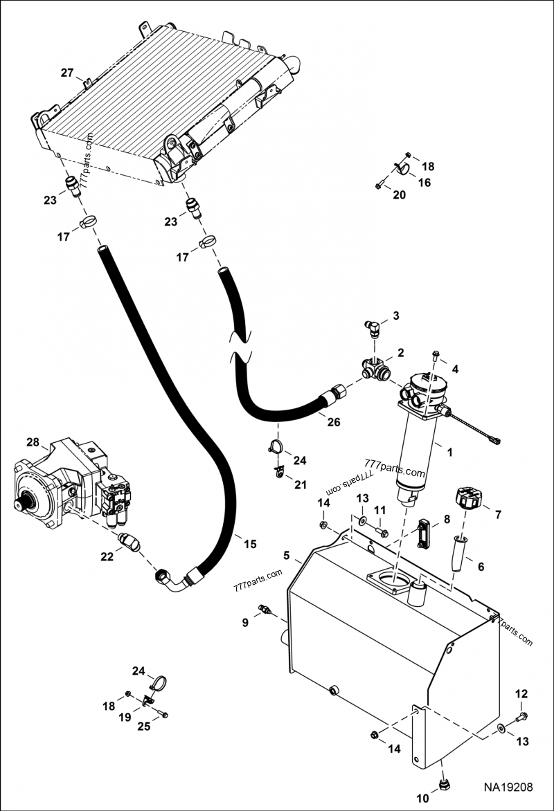 Hydrostatic Circuitry (Oil Cooler, Tank & Filter) - Telescopic Handlers ...