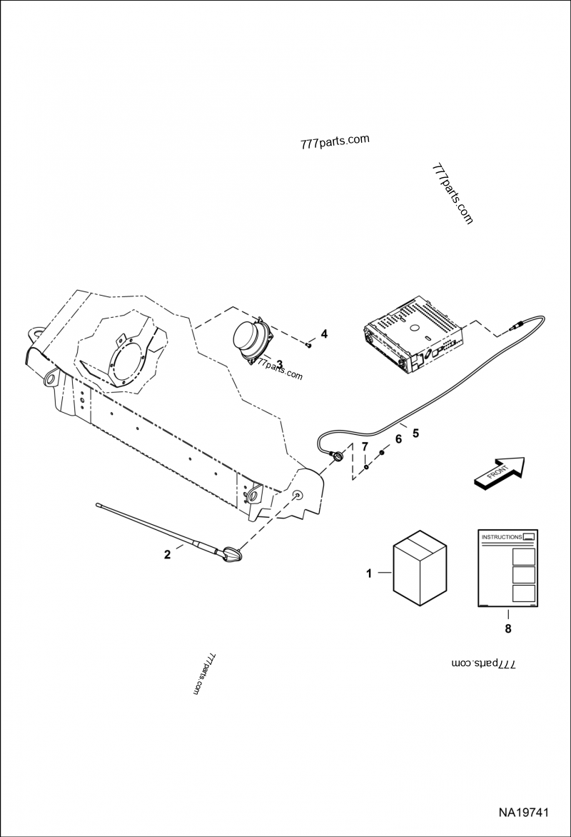Radio Ready Kit - Compact Wheel Loader Bobcat L85 (B53A11001 & Above ...