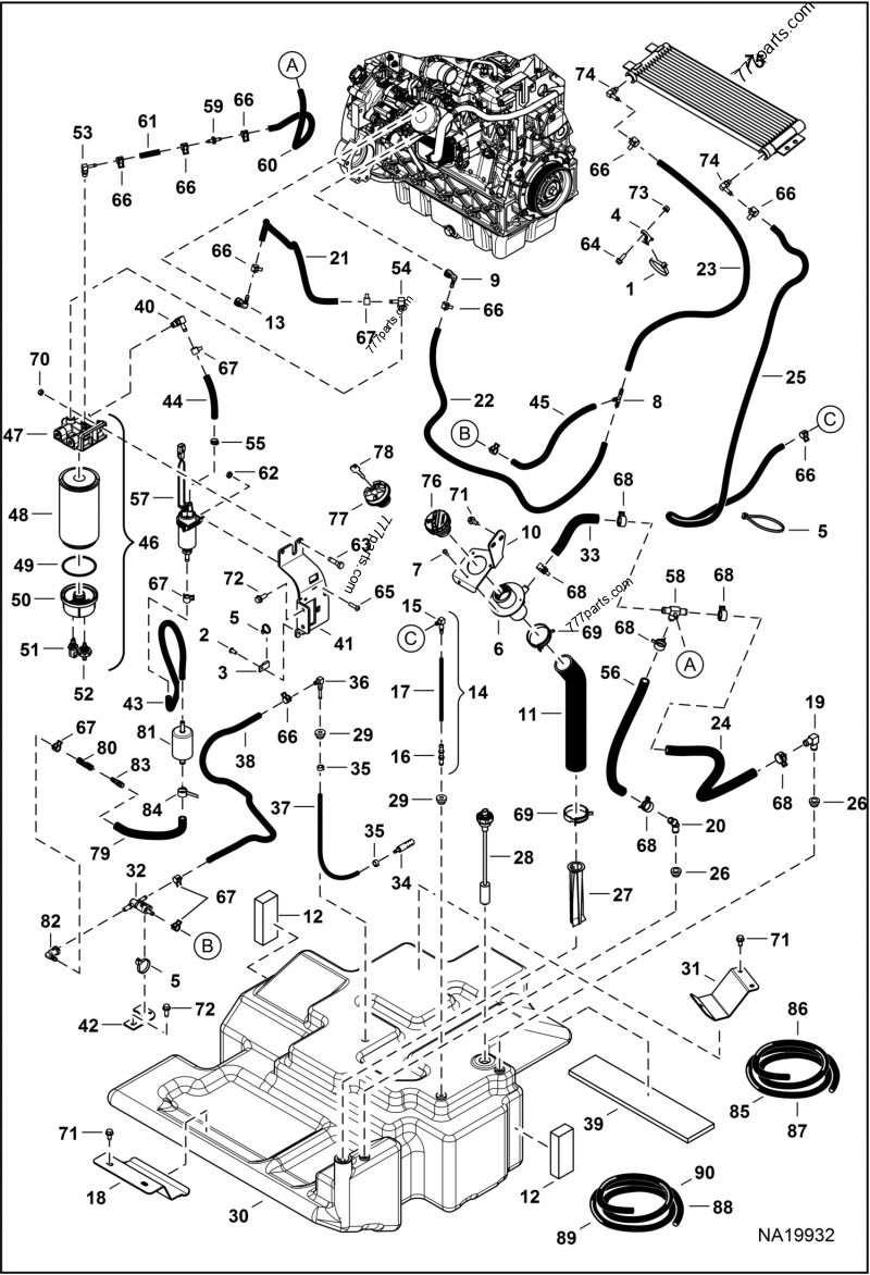 Engine & Attaching Parts (Fuel System) (S/N B47C15726 - B47C18277 ...
