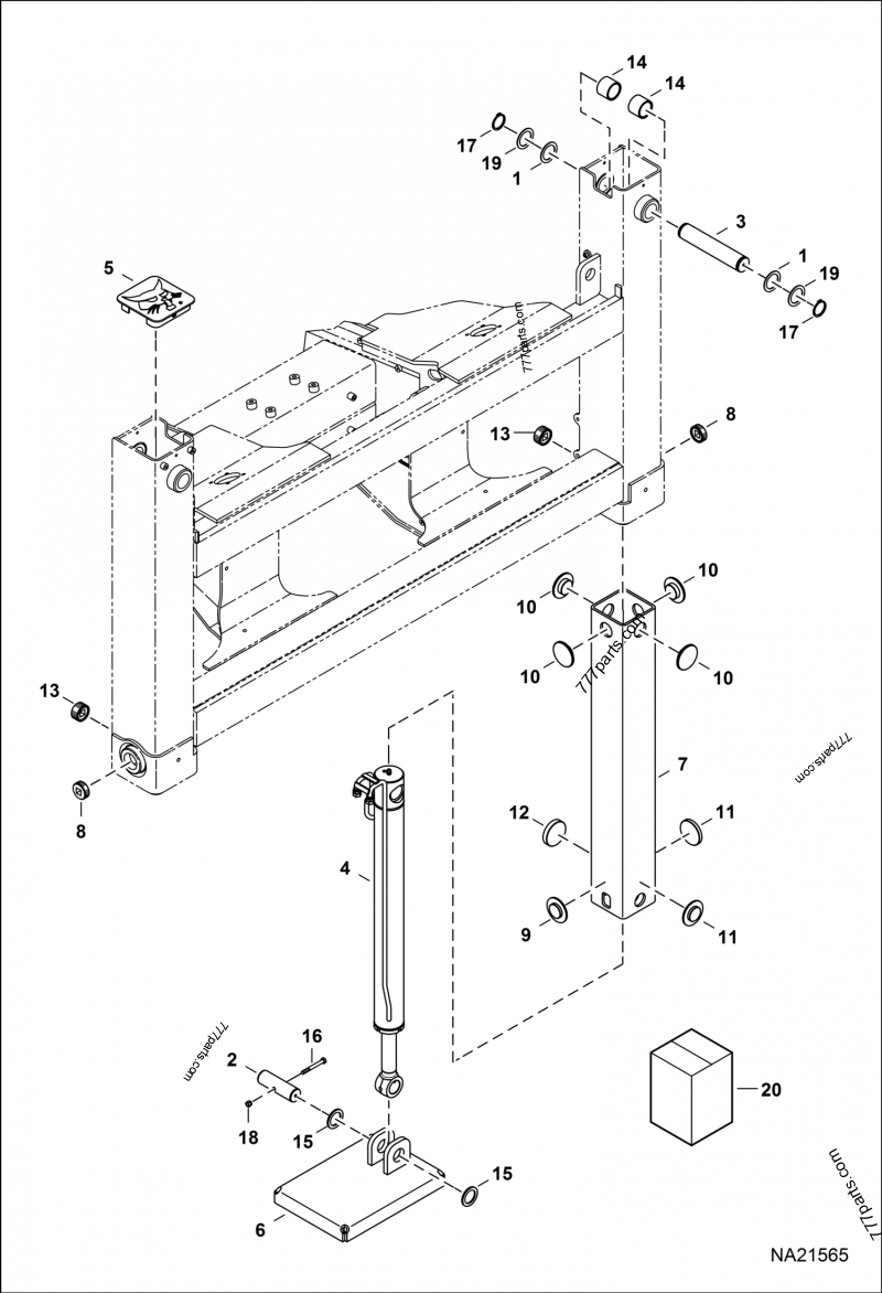 Stabilizer - Backhoe Loaders Bobcat B760 (B5JD11001 & Above) | 777parts.com