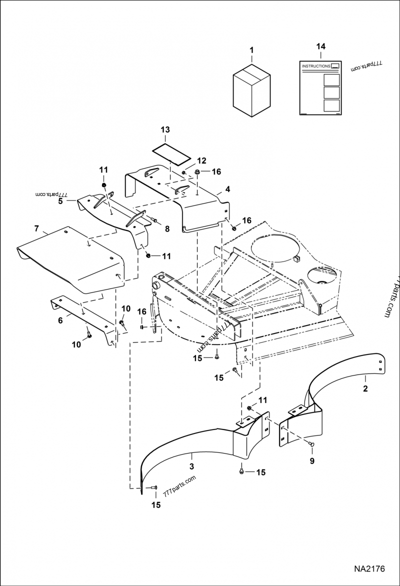 Mower (72") (90") (Side Discharge Kit) (Converts Mower From Rear ...