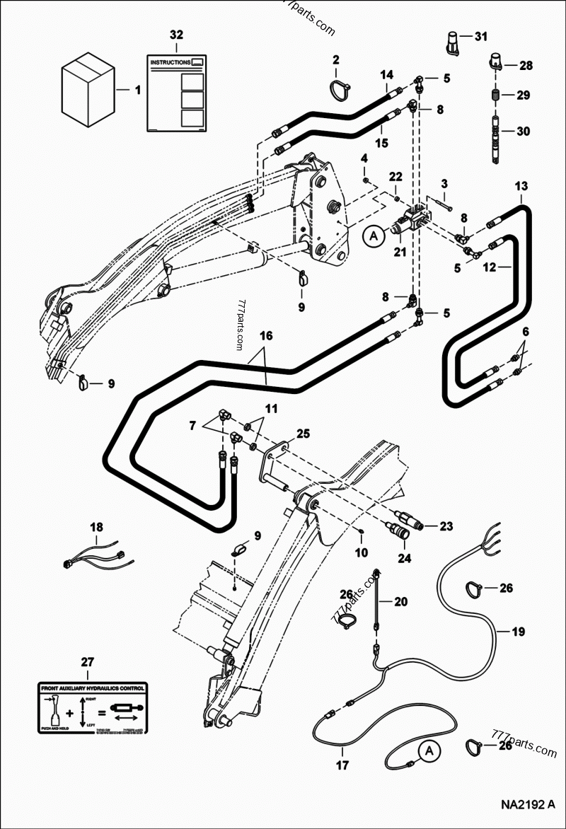 Tractor Loader 9TL (Front Auxiliary Kit) (S/N AE3500101 & Above ...