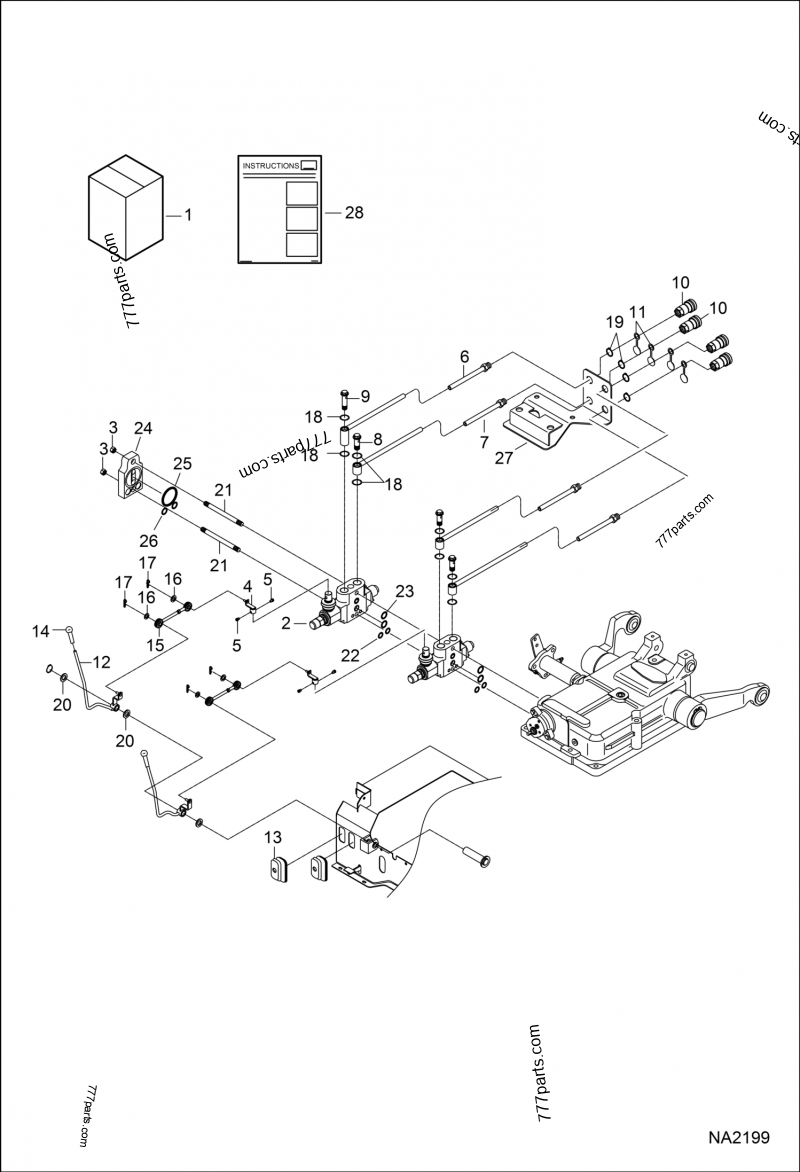 Rear AUX Kit (Add On) - Compact Tractors Bobcat CT335 (ABH811001 ...