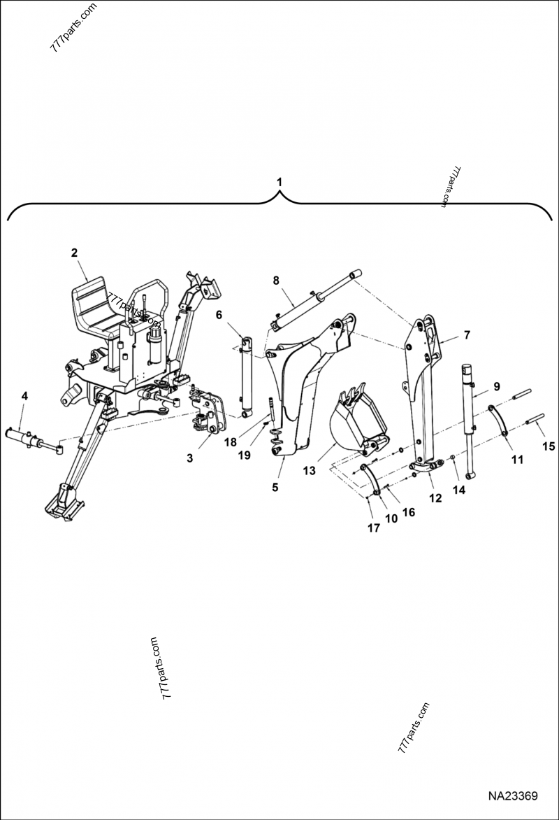 Tractor Backhoe BH86-OC (Backhoe Assembly) (S/N B5NM00101 & Above ...