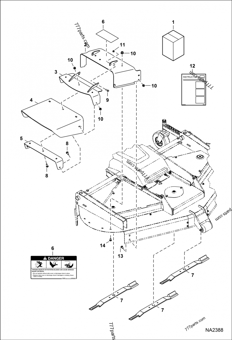 Mower (72") (90") (Side Discharge Kit) (Converts Mower From Mulching to ...