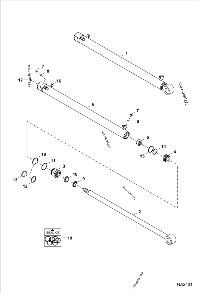 Extendable Arm Cylinder - Excavators Bobcat 430 (563011001 & Above ...