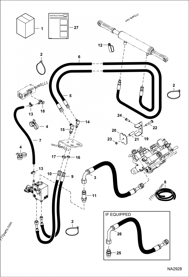 Power BOB-TACH (Plumbing Kit) (Bottom Mounted Cylinder Ports) - Loaders ...