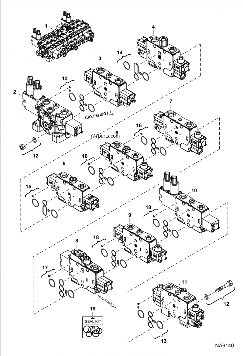 Hydraulic Control Valve (Assembly) - Excavators Bobcat E26 (ACRA11001 & Above) | 777parts.com