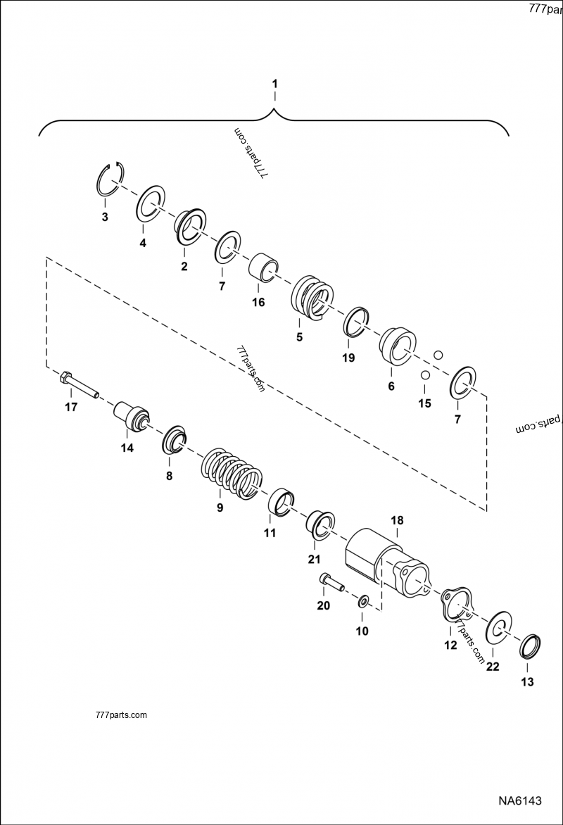 Backhoe (607) (Control Valve) (Spring Return Spool Kit) (S/N A5CW00101 ...
