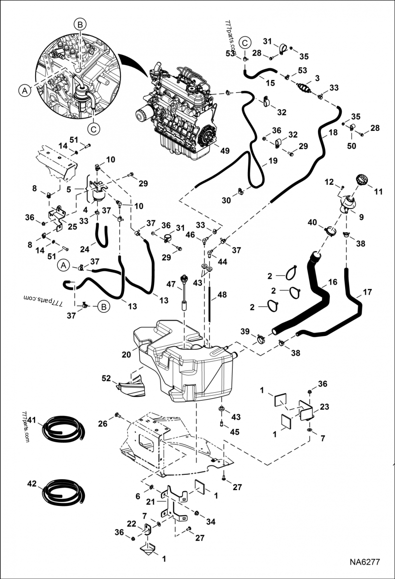 Engine & Attaching Parts (Fuel System) - Excavators Bobcat E26 ...