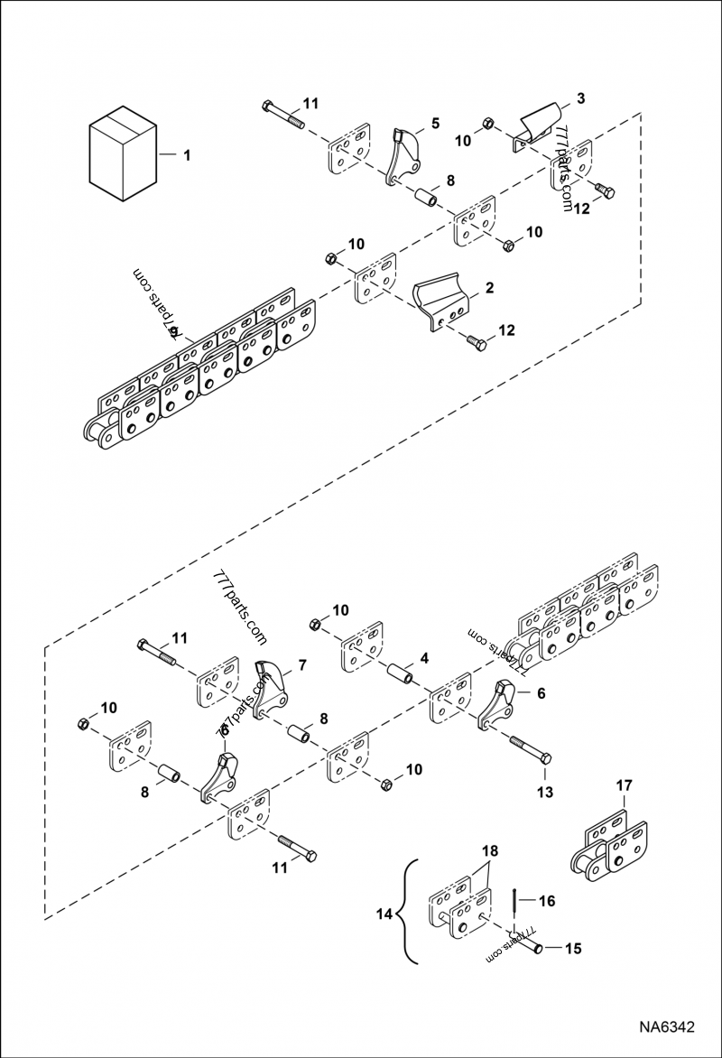 Trencher (LT113) (LT213) (Chain & Tooth Assy) (3' Depth - 4" Wide Cup ...