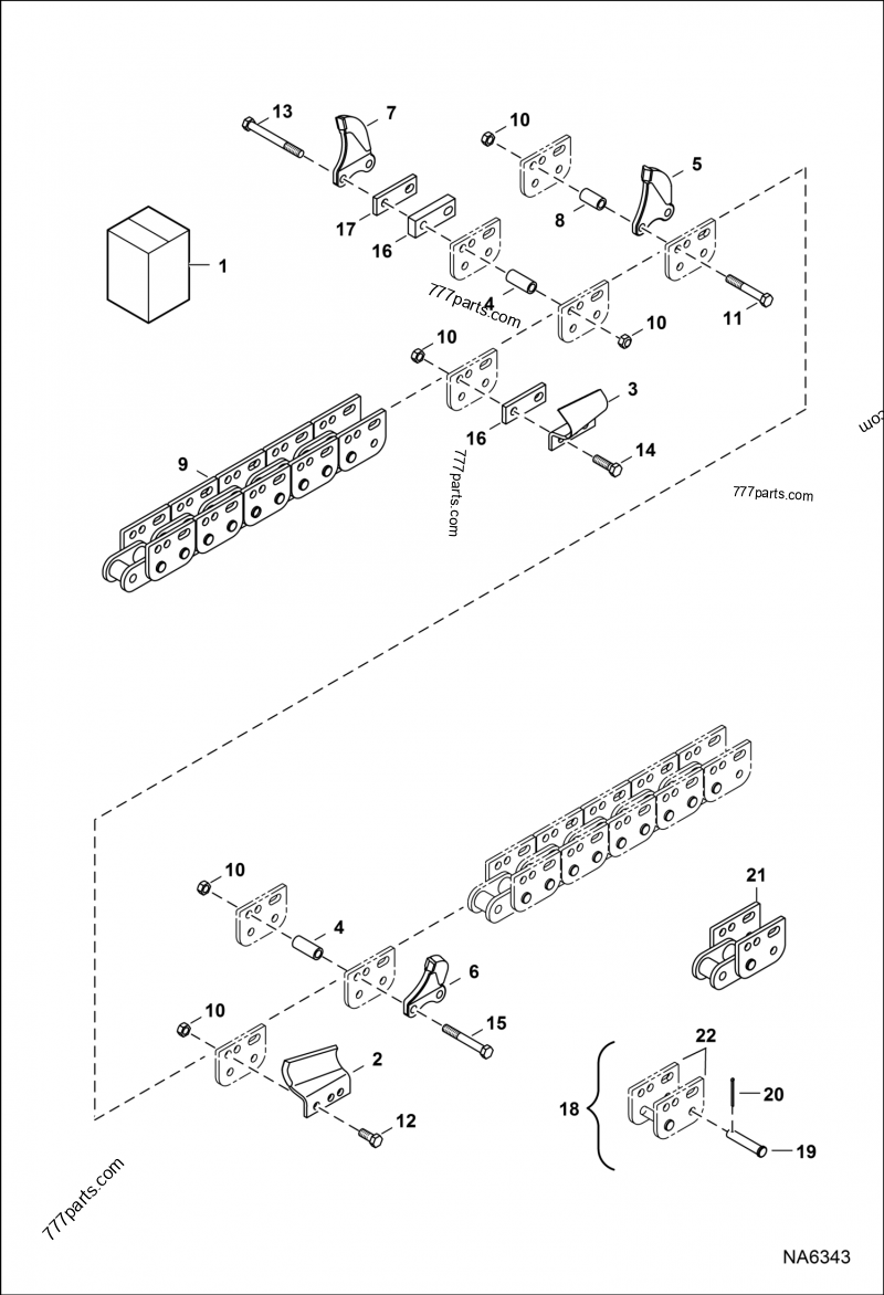 Trencher (LT112) (Chain&Tooth Assy) (2' Depth - 6" Wide Cup/Shark Teeth ...