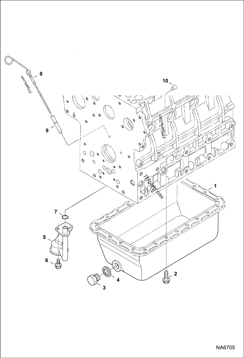 Oil Pan - Loaders Bobcat S510 (A3NJ11001 & Above) | 777parts.com