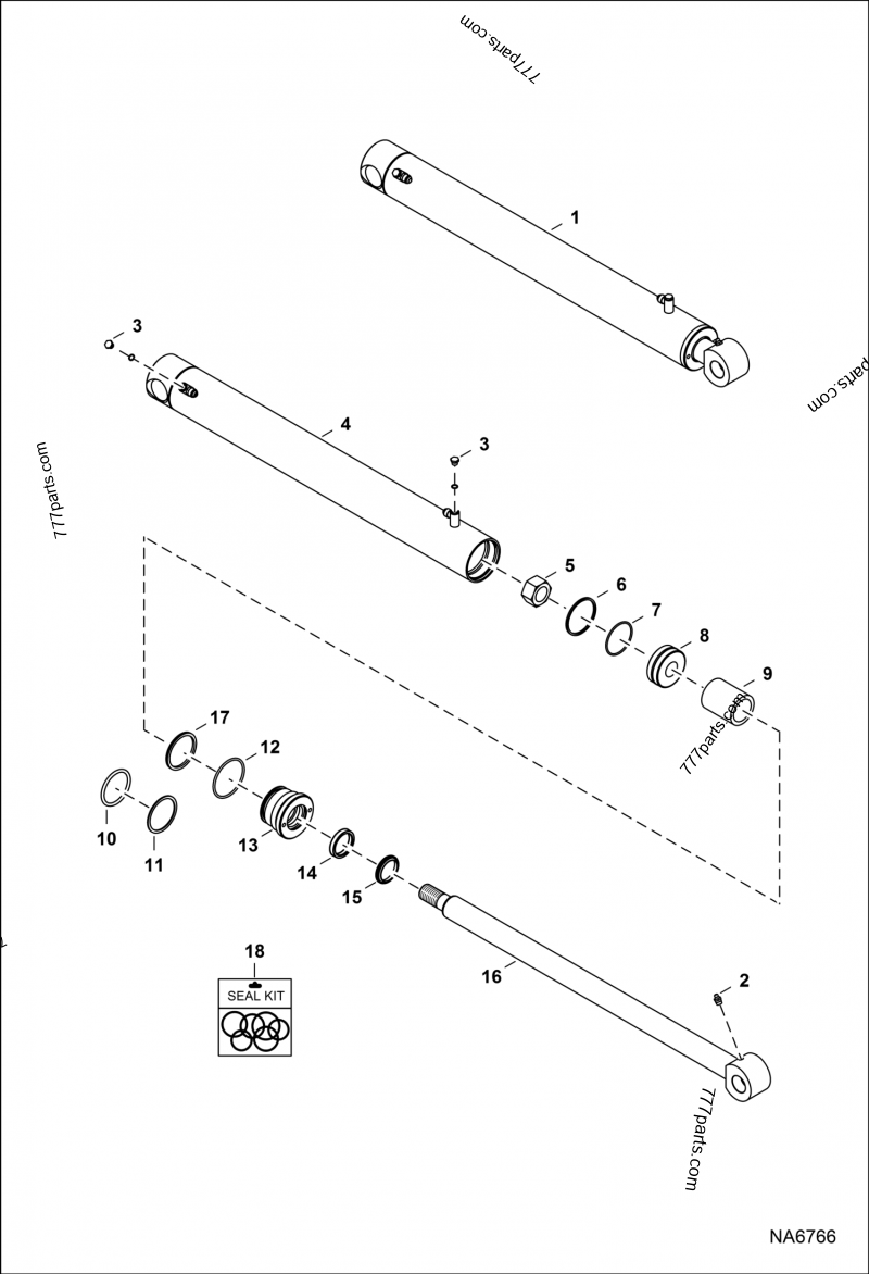 Lift Cylinder - Loaders Bobcat S570 (A7U711001 & Above) | 777parts.com