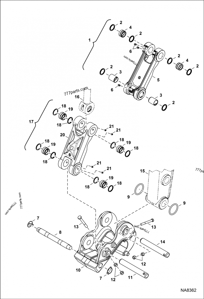 Bucket Link (Pin-On X-Change) - Excavators Bobcat E50 (AG3N11001 ...