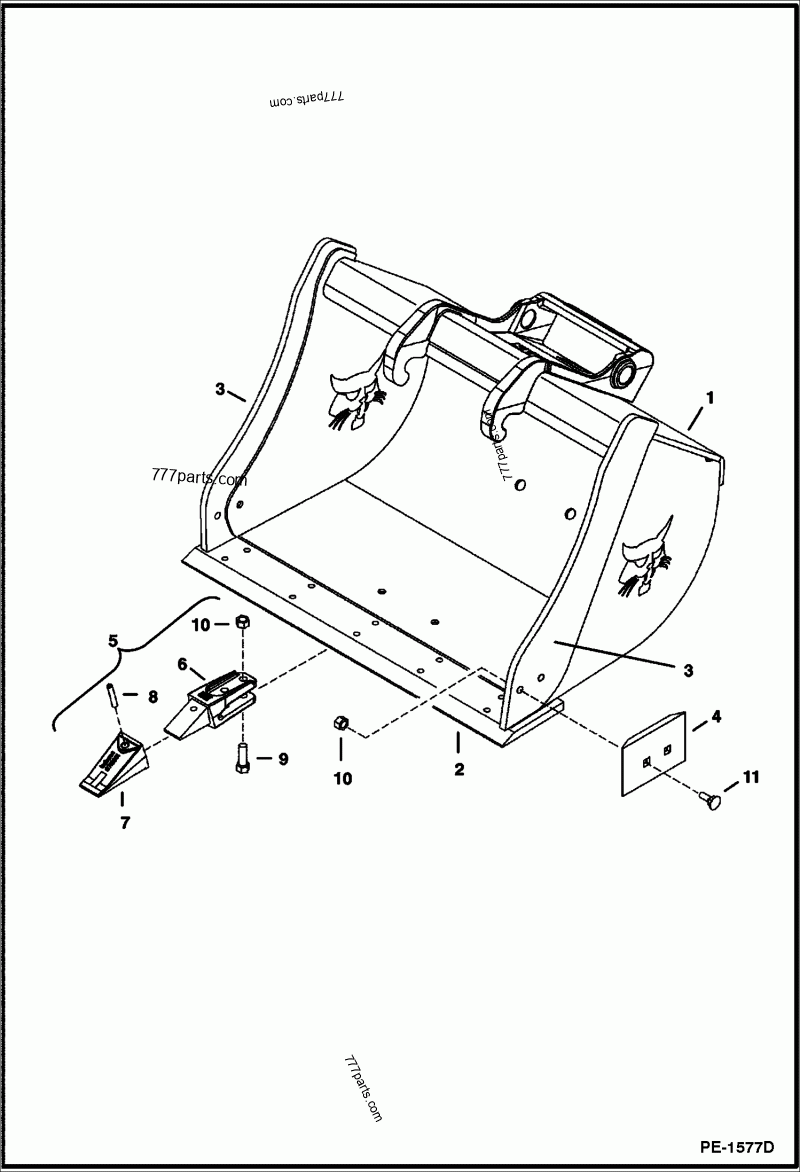 BOB-TACH Mounted Backhoe (Buckets) (Cast X-Change Mounted ...