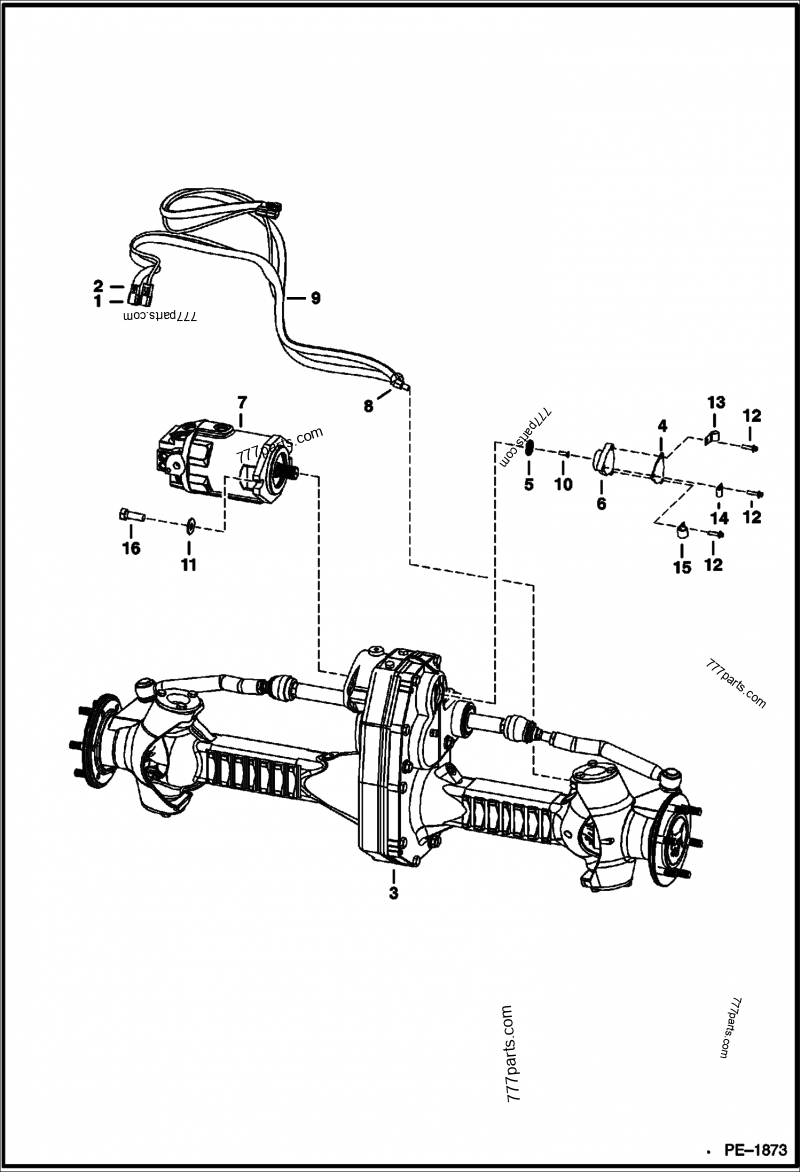 Axle Assembly - Work Machines Bobcat 5600 (424711001 & Above, 424811001 ...