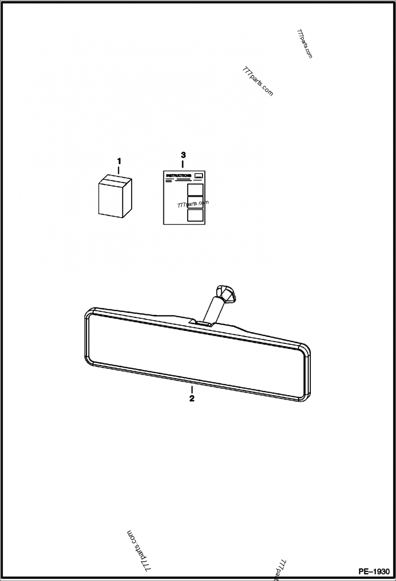 Rear View Mirror Kit - Work Machines Bobcat 5600 (AHG811001 & Above ...