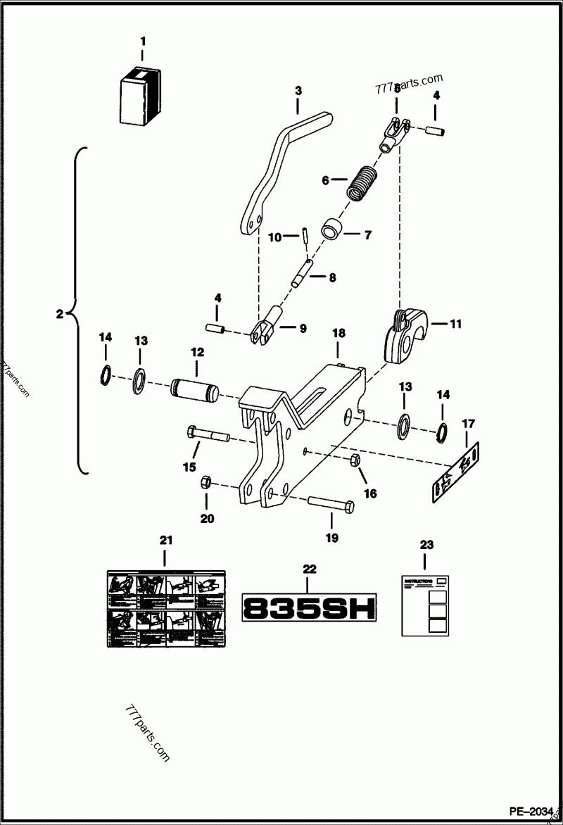 Mounting Arm Kit - Hook Mount (835S/835SH) (S/N 992300101 & Above ...