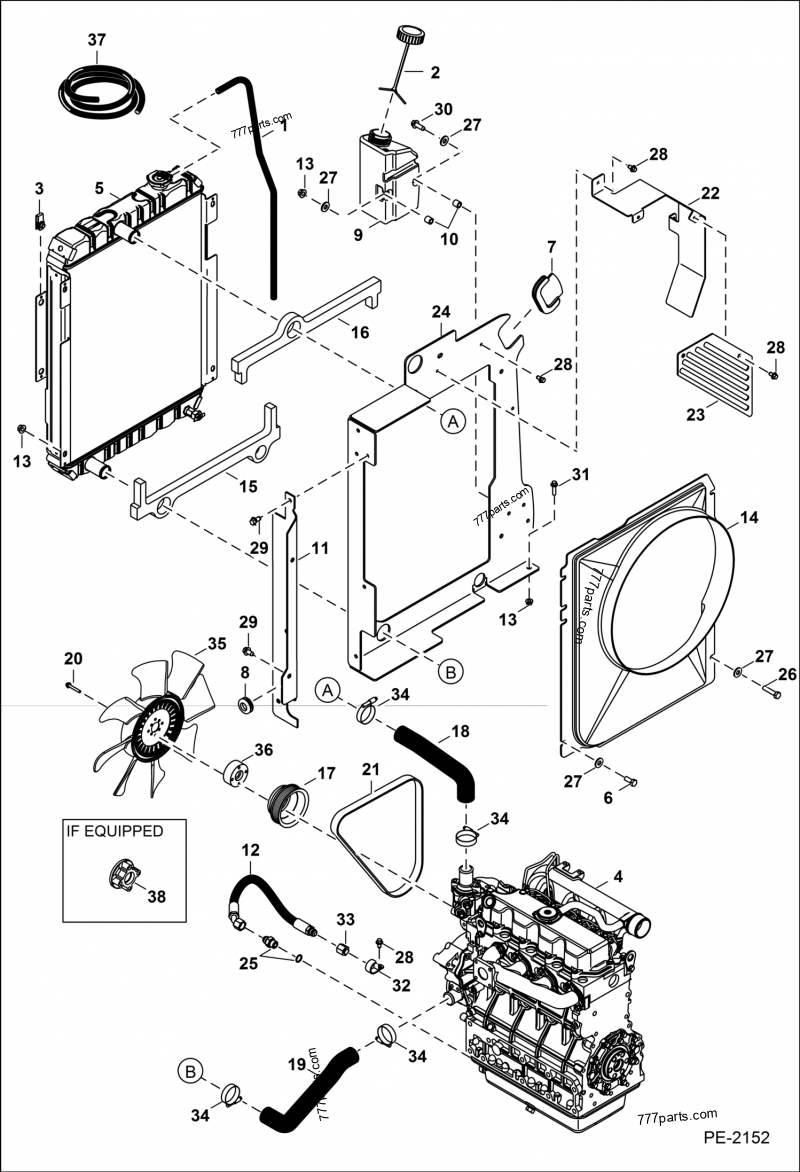 Engine & Attaching Parts (Radiator Water Exchanger) - Excavators Bobcat ...