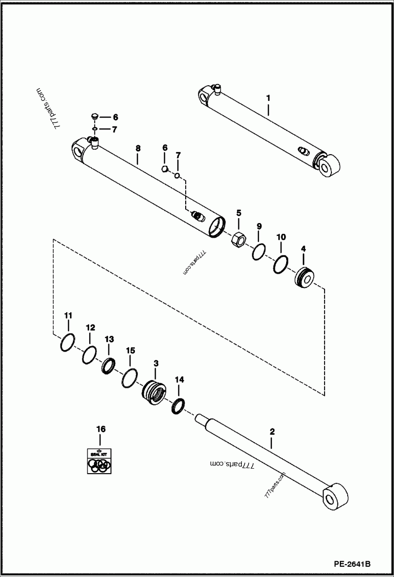 Backhoe (8709) (Bucket Cylinder) (873 Only) (S/N 880000101 & Above ...