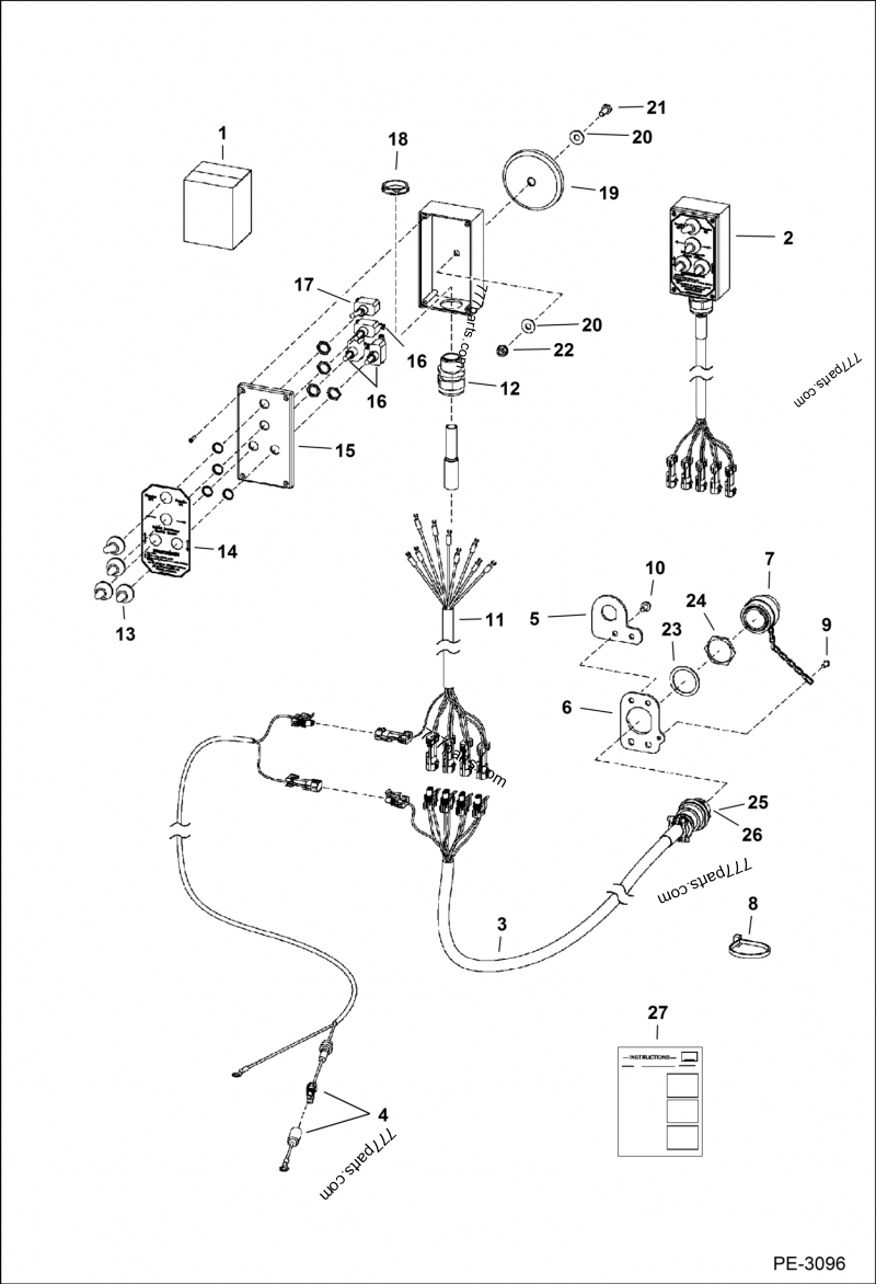 Attachment Control Kit (14 Pin) - Work Machines Bobcat 5610 (B2LH11001 ...