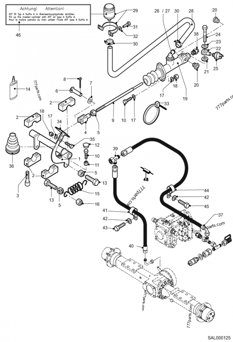 Service Brake - Articulated Loaders Bobcat AL275 (A01L11000 & Above ...
