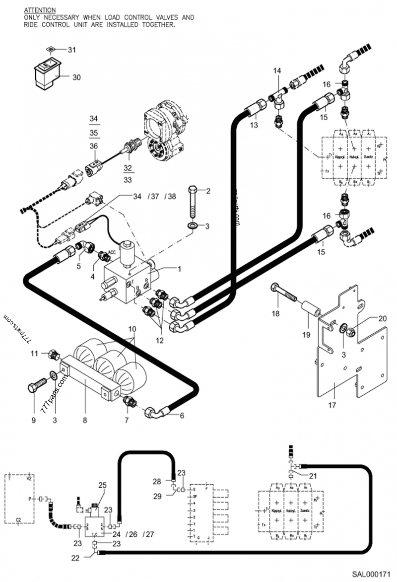 Load Vibration Absorber - Articulated Loaders Bobcat AL275 (A01L11000 ...
