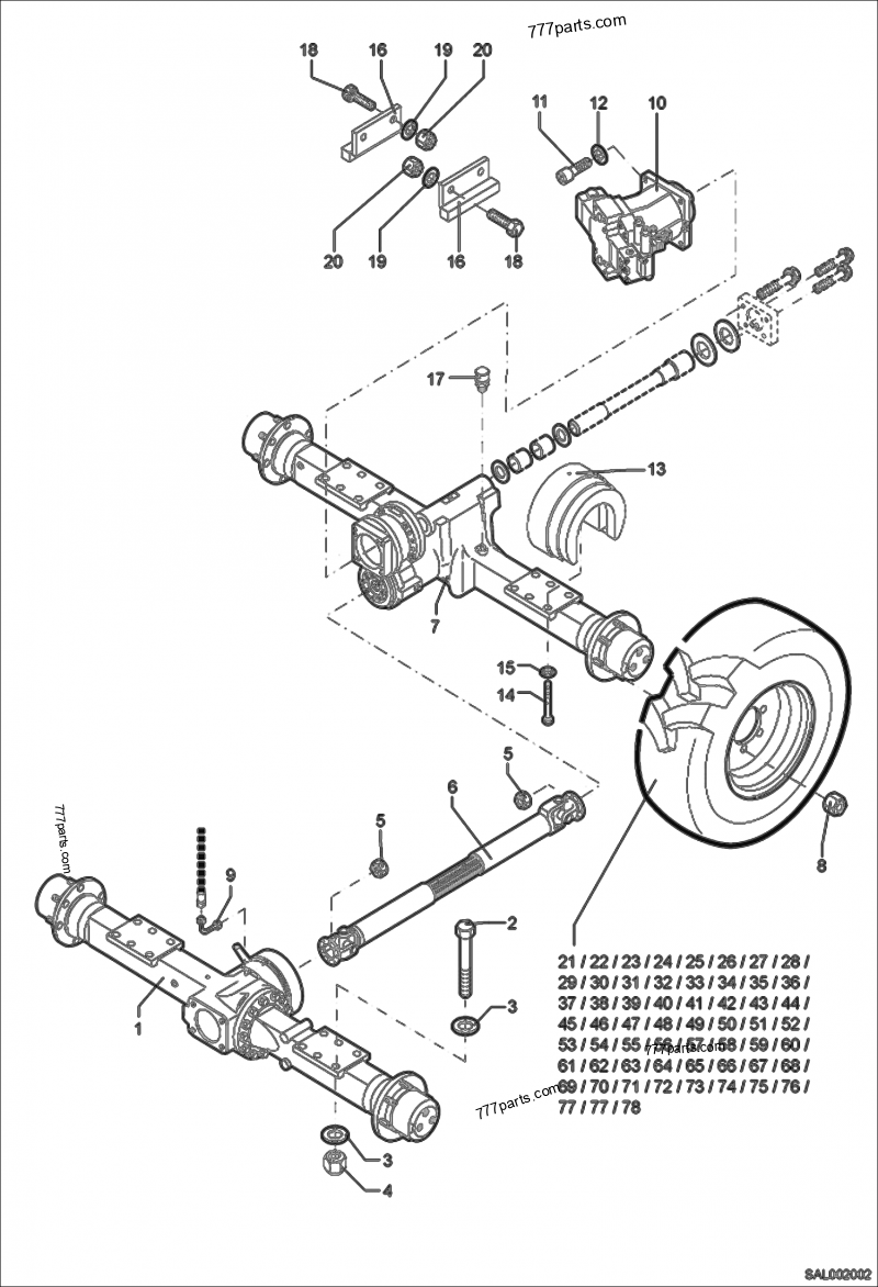 AXLE, Tires (36 km/h Fast Travel Version) - Articulated Loaders Bobcat ...